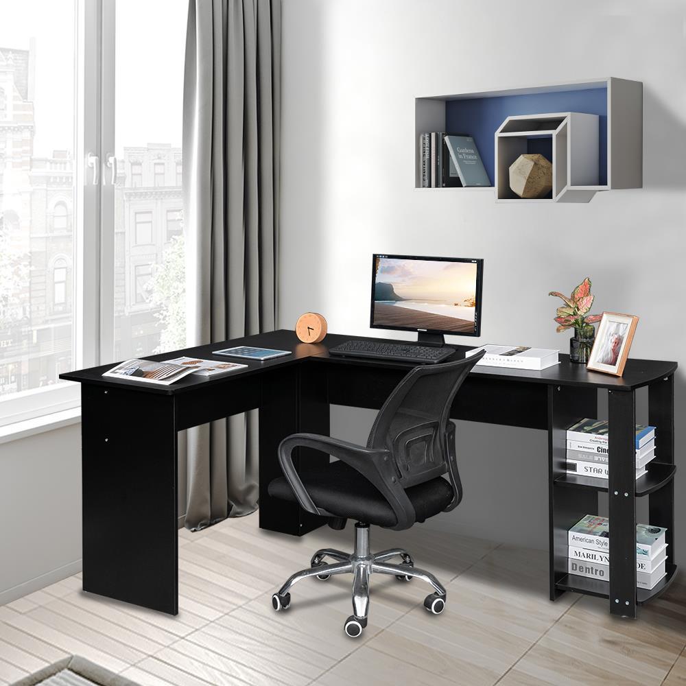 Black L Shaped Corner Computer Desk