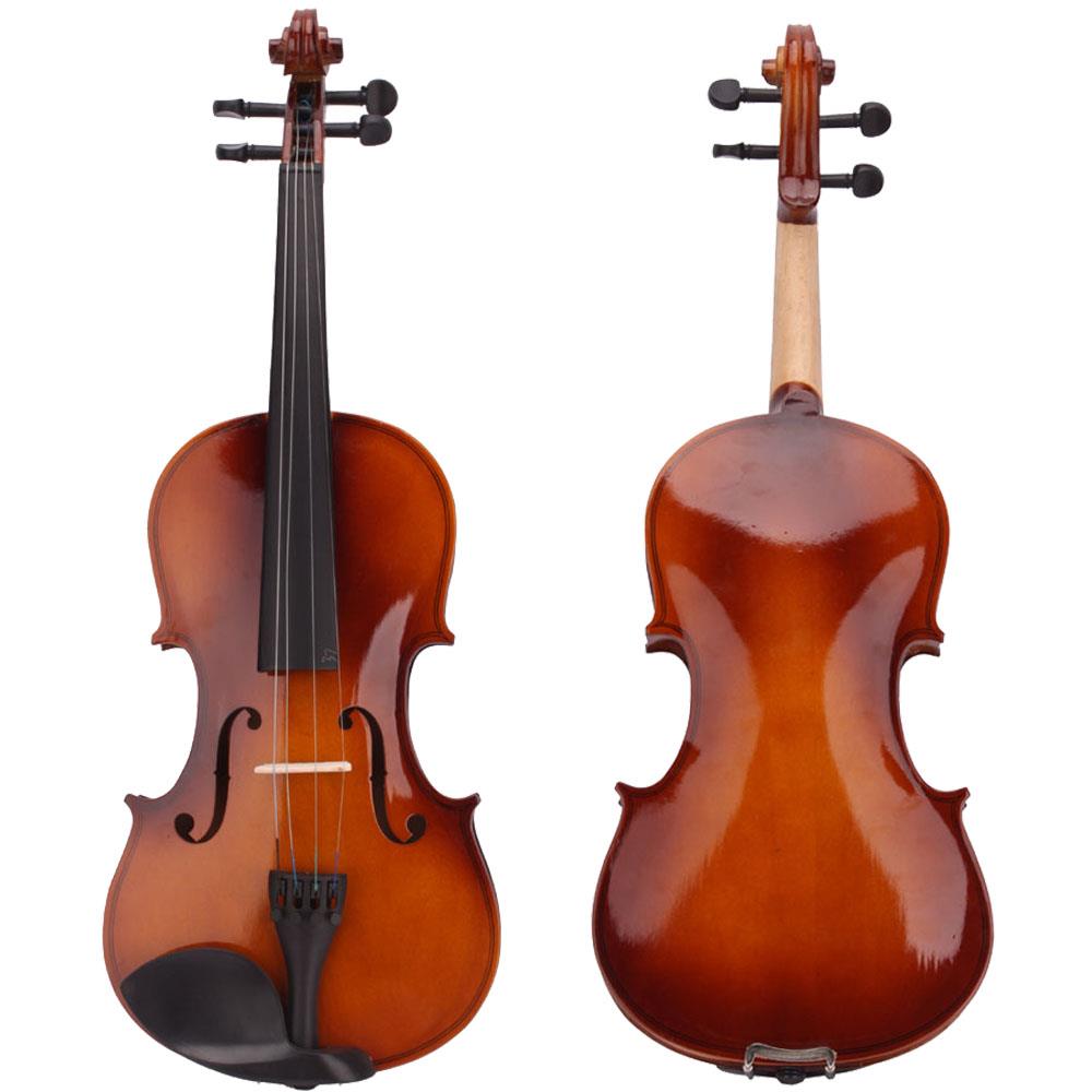 Hot Acoustic Violin 4/4 Full Size with Case and Bow Rosin Natural Color ...