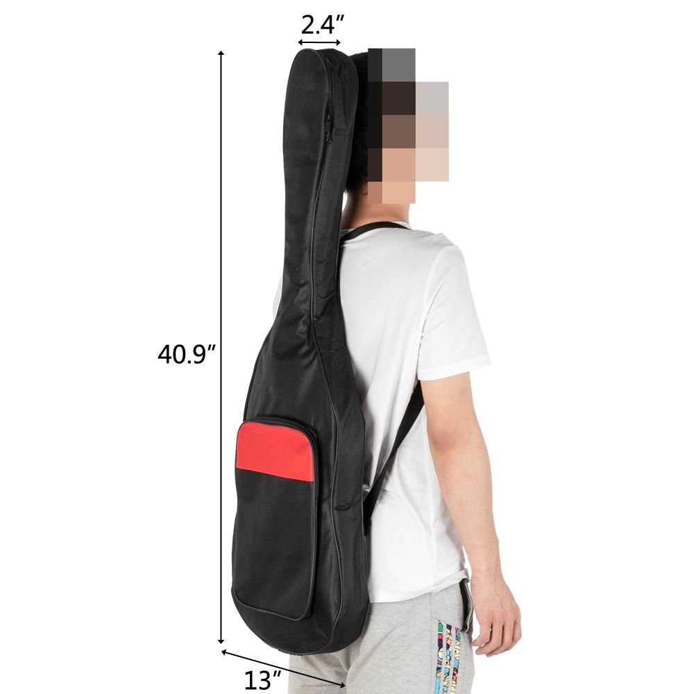 3 x Protable Backpack Black Electric Guitar Soft Case Gig Bag with 5mm ...