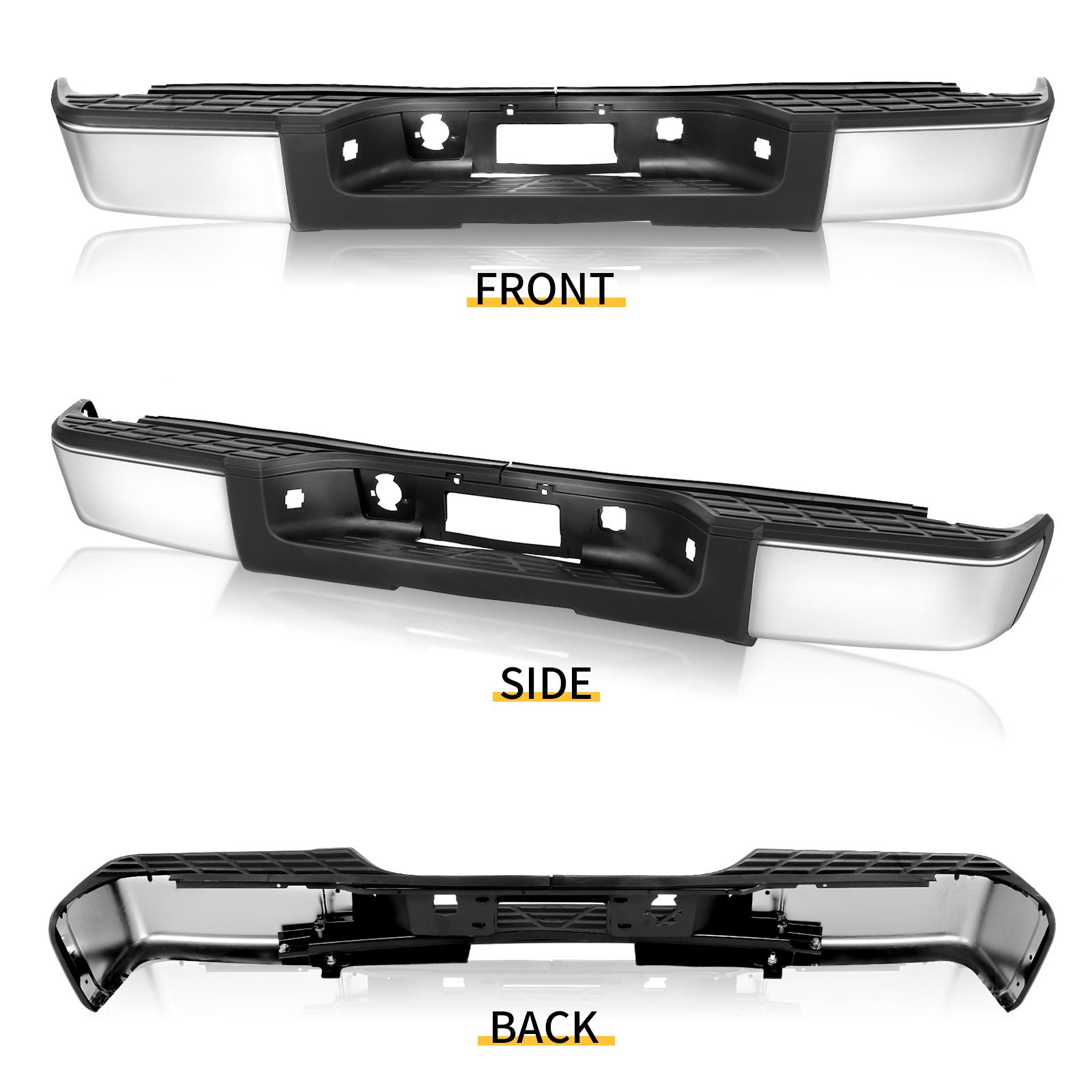Complete Chrome Rear Step Bumper For 2007-2013 Chevy Silverado GMC ...