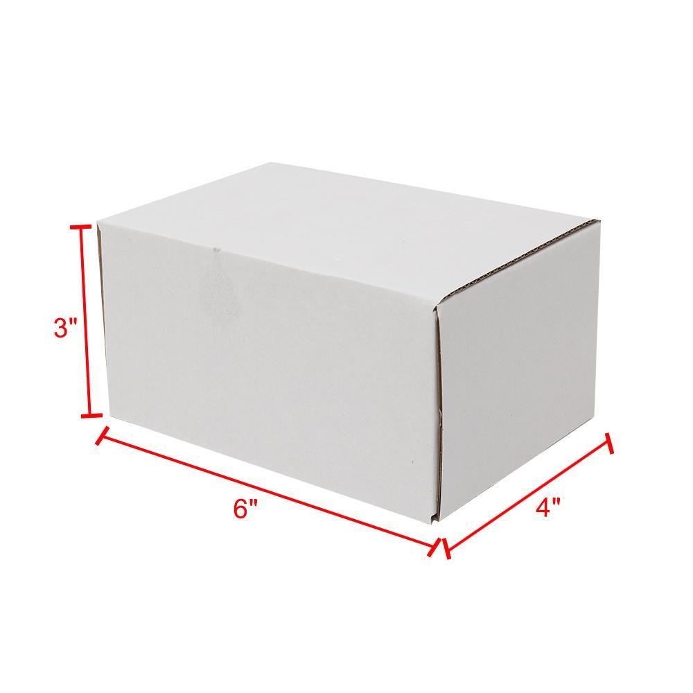 White Corrugated Shipping Mailer Packing Box Boxes 6x4x2 6x4x3 6x4x4 50