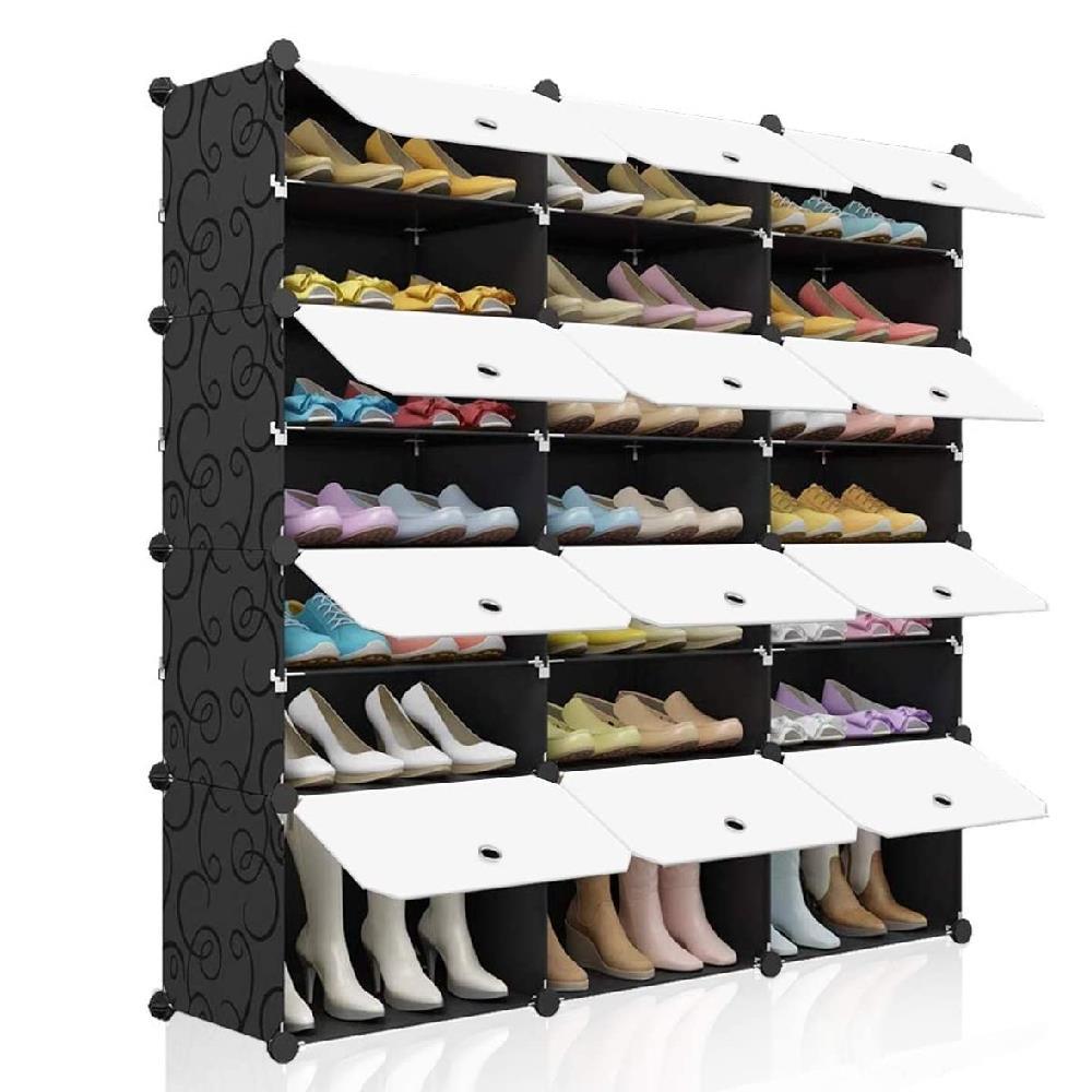 Stackable Cube Storage DIY Plastic Modular Closet Cabinet Storage ...