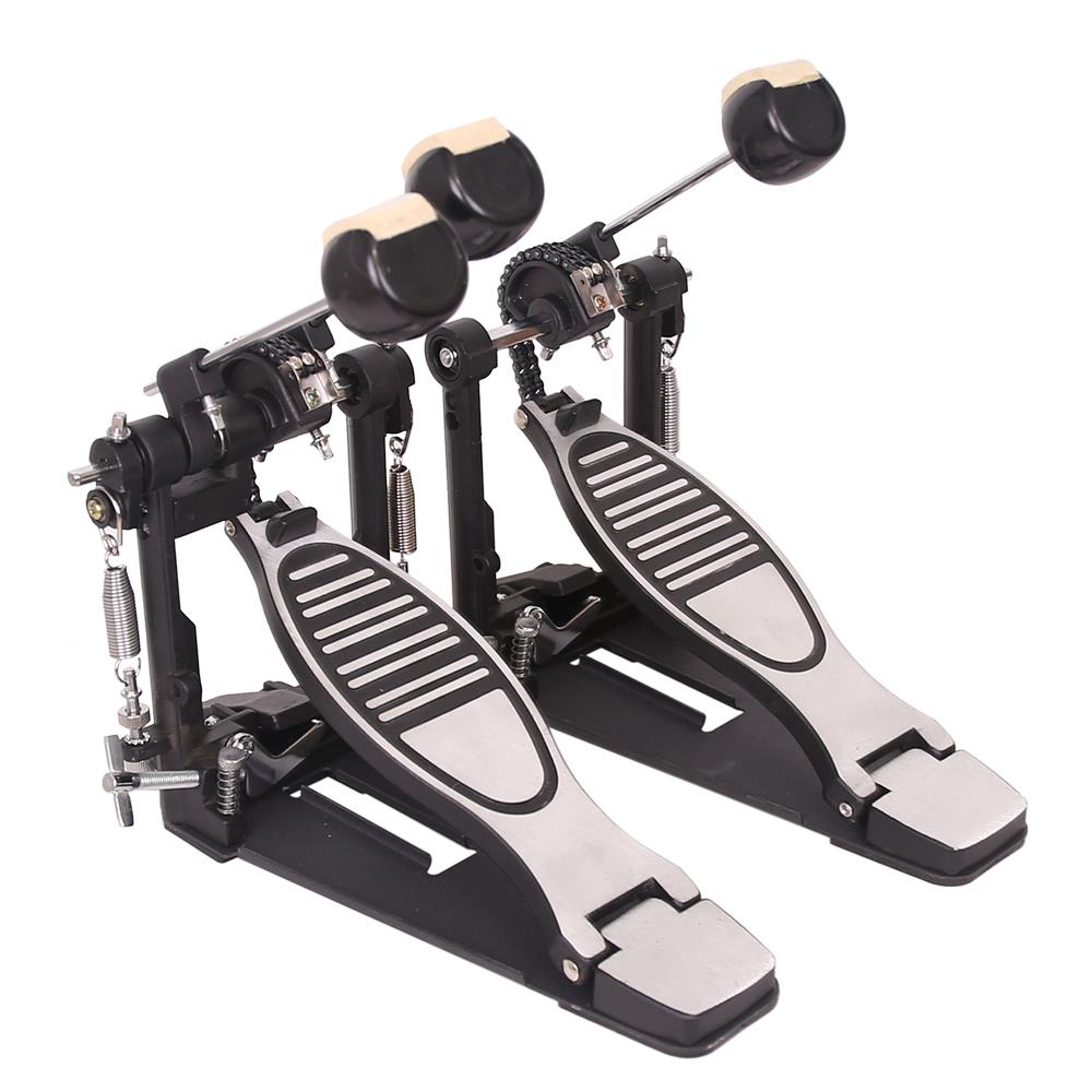New Professional Double Bass Drum Pedal Twin Kick Drum Pedal Dual Chain ...