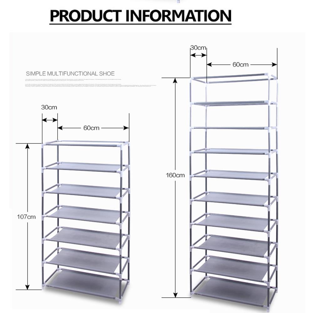 Dustproof 10 Layer 27 Pair Shoes Cabinet Storage Organizer Shoe Rack ...