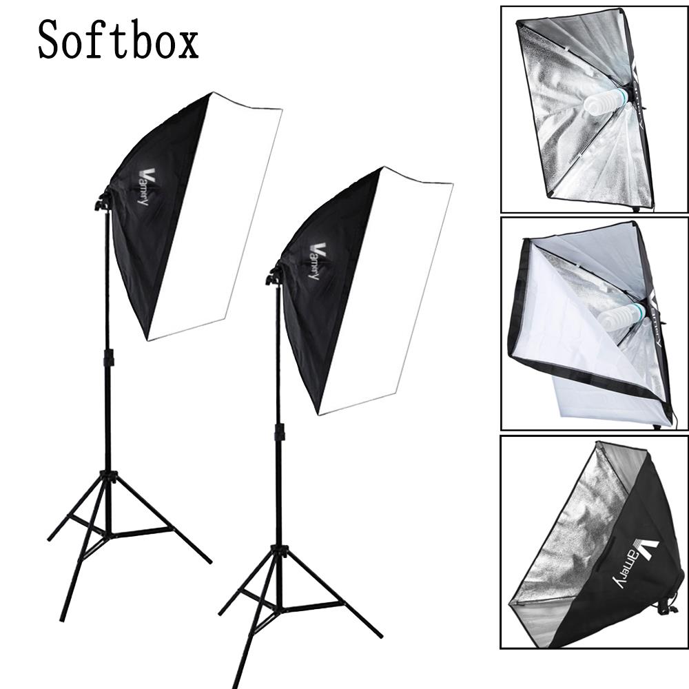 Photography 3 Backdrops +Stand Set Photo Studio Softbox Lighting Video ...
