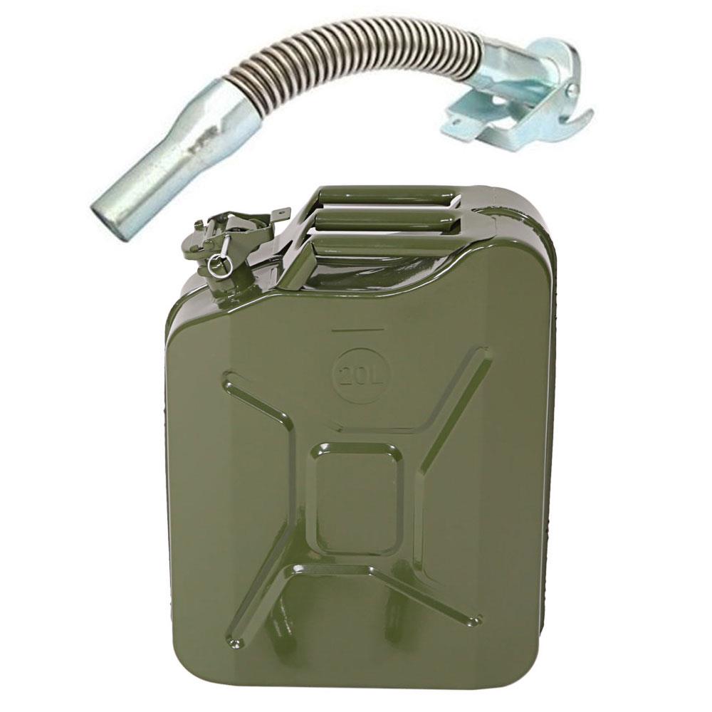 2x 20 Liter Jerry Can Fuel Diesel Petrol Oil Storage Tank 0.6mm ...