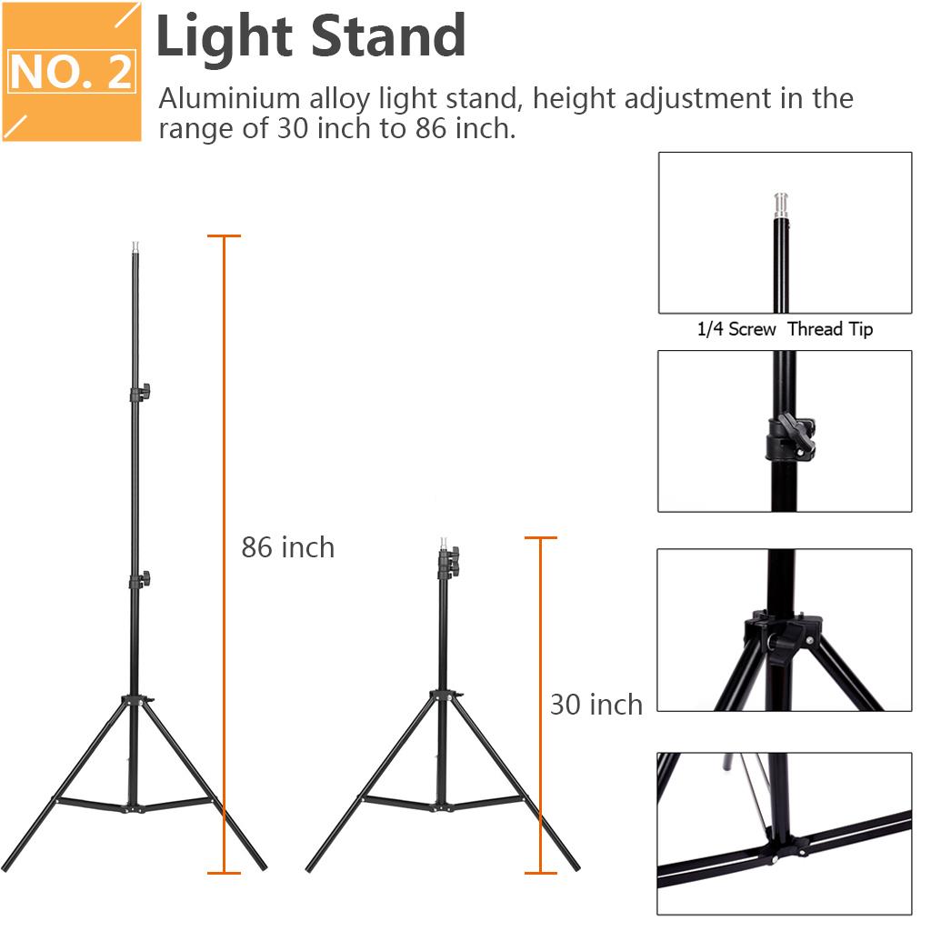 Photography Studio 135W Softbox Lighting Stand Kit Photo Video Light ...